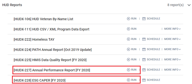 Running a CSV Export (APR or ESG CAPER) - OC HMIS