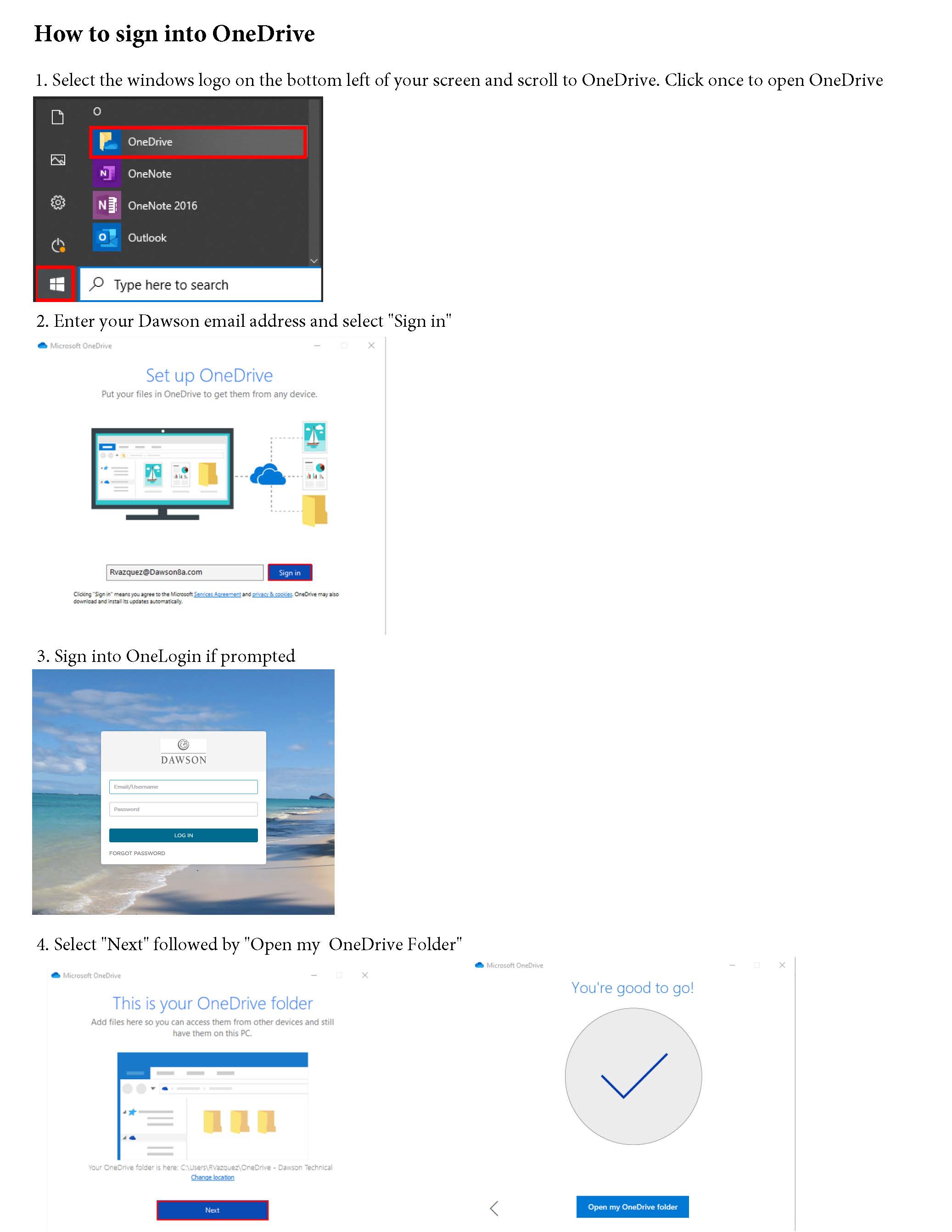 How to sign into OneDrive - HappyFox