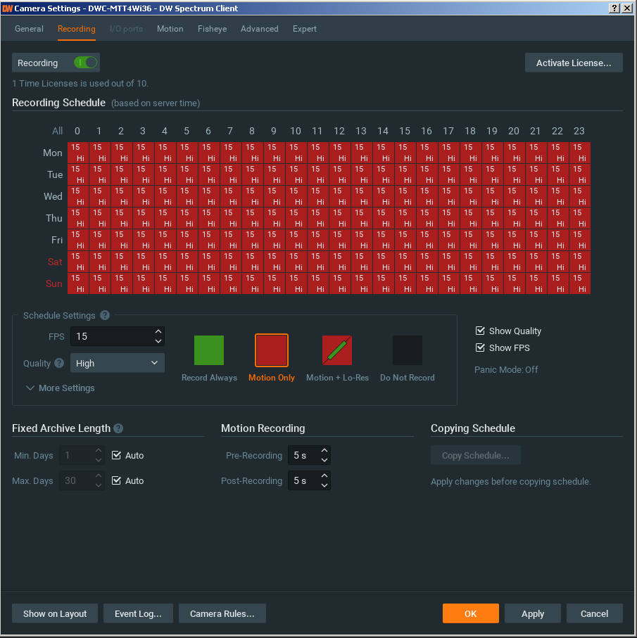 Setting Cameras To Record In DW Spectrum - Digital Watchdog® - powered ...