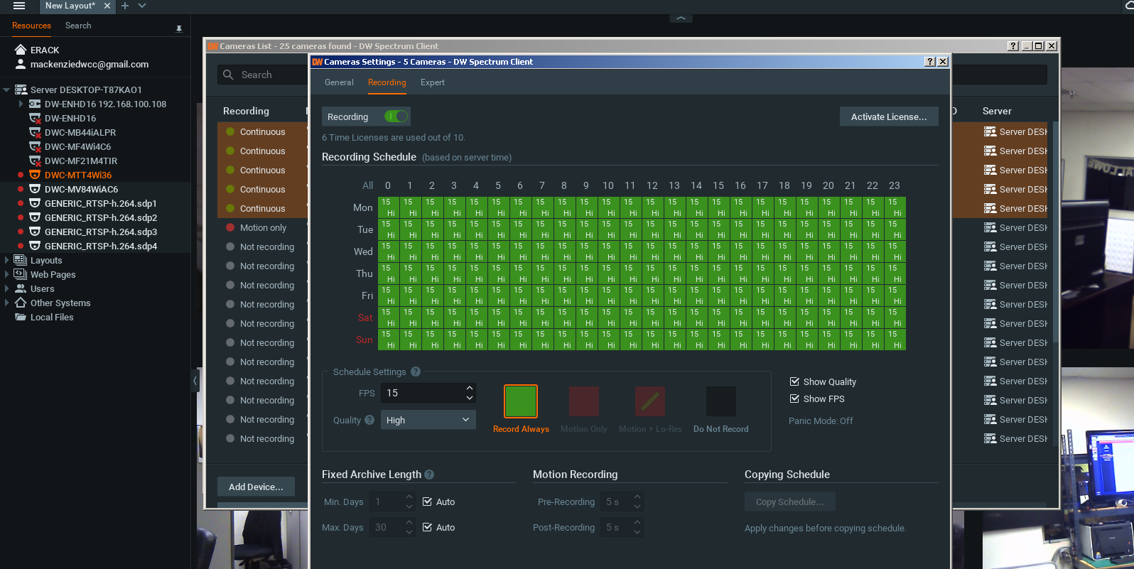 Setting Cameras To Record In DW Spectrum - Digital Watchdog® - powered ...