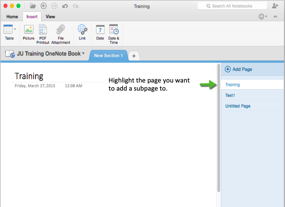 how-to-create-subpages-in-onenote-2013-ju-office-of-information